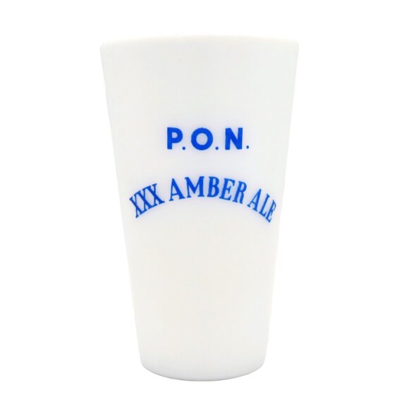 Dining | Vintage Pon Feigenspan Beer Xxx Amber Ale Milk Glass Tumbler ...